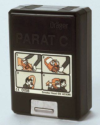 Dräger PARAT C úniková kukla v kompaktním pevném pouzdře | Požární ...
