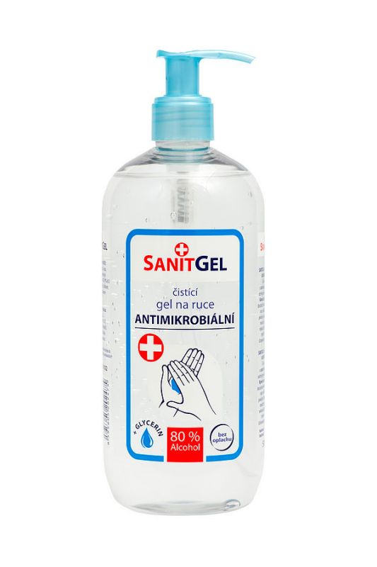 SANITGEL čistící gel na ruce antimikrobiální 500ml | Požární bezpečnost ...