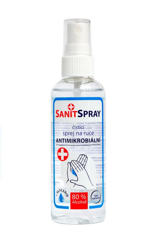 SANITSPRAY čistící sprej na ruce antimikrobiální 100ml | Požární ...